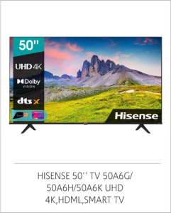 HISENSE 50_ TV 50A6G 50A6H 50A6K UHD 4K,HDML,SMART TV – SPAR Nigeria